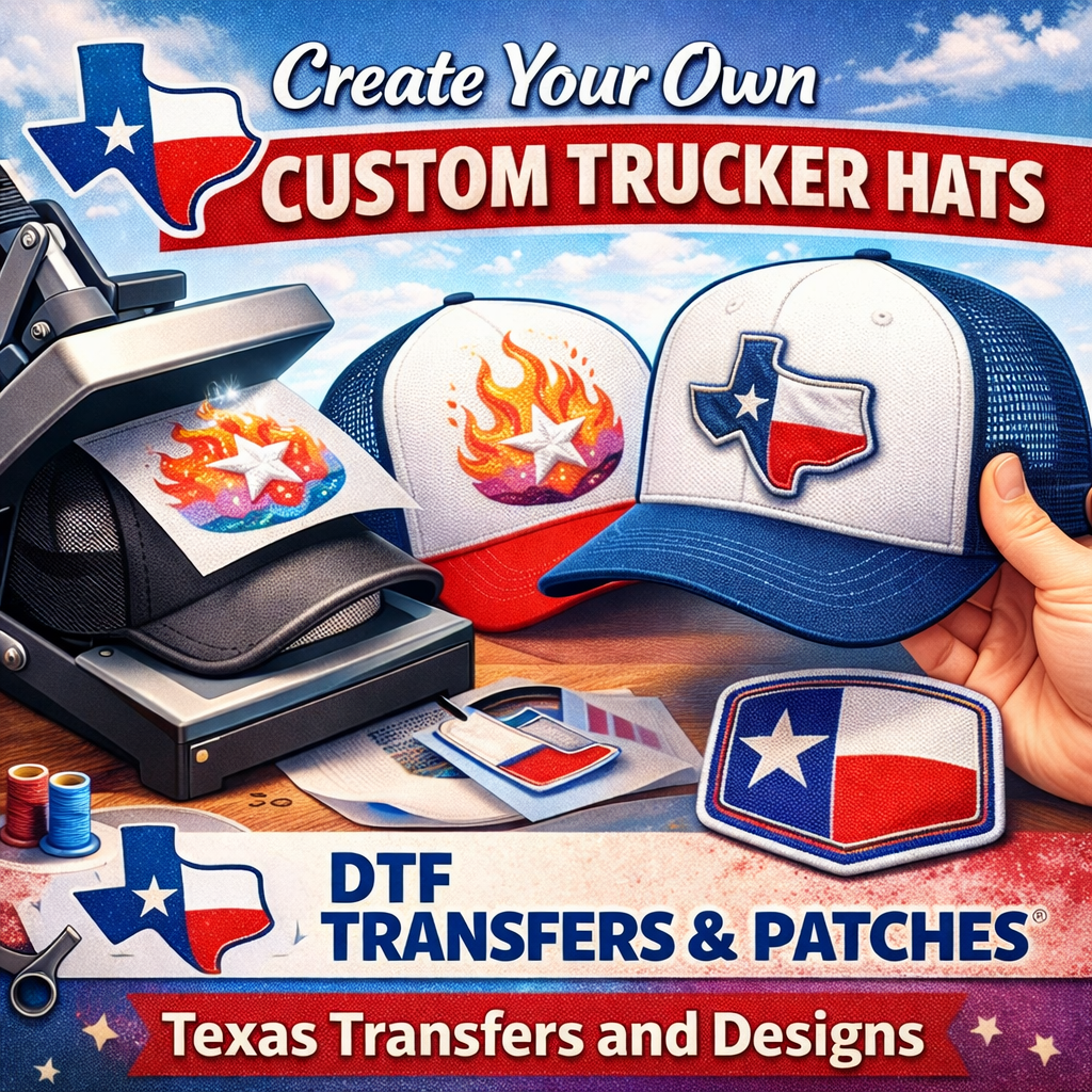 How to Create Custom Trucker Hats with Texas Transfers and Designs ...