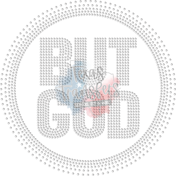 But God Spangle Transfer - Texas Transfers and Designs
