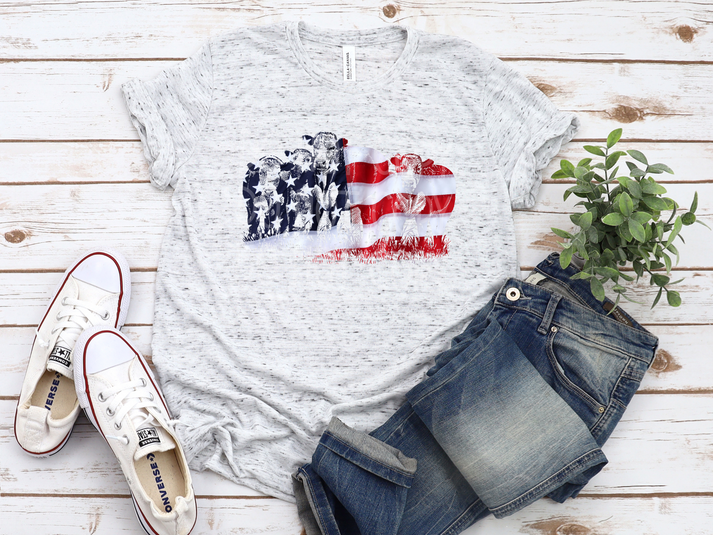 Cows Flag DTF | Texas Transfers and Designs